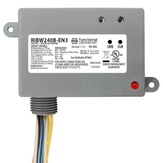 Aim Dynamics | RIBW Series EnOcean 902 MHz Wireless Relay, Transceiver ...